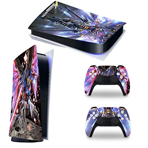 Robot War - PS5 Digital Edition Skin Console and 2 Controller, Vinyl Decal Sticker Full Cover Protective