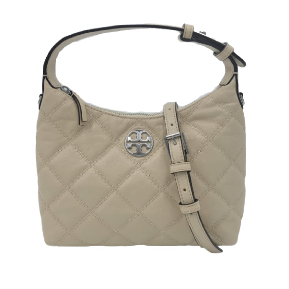 Tory Burch 87870 Willa New Cream With Silver Hardware Women's Mini Hobo Top Handle Bag