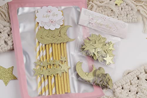 Twinkle Twinkle Little Star Baby Shower, Star Confetti, Moon Confetti, Moon and Stars Baby Shower
