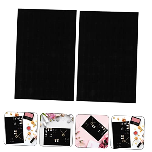 NOLITOY 2pcs Box Jewelry Sponge Pad Earrings Showcase Tray Necklace Foam Insert Ring Holder Black Ring Insert Rings Insert Mat Ring Display Pad Black Earring Sponge Liner Mosaic Ring Frame