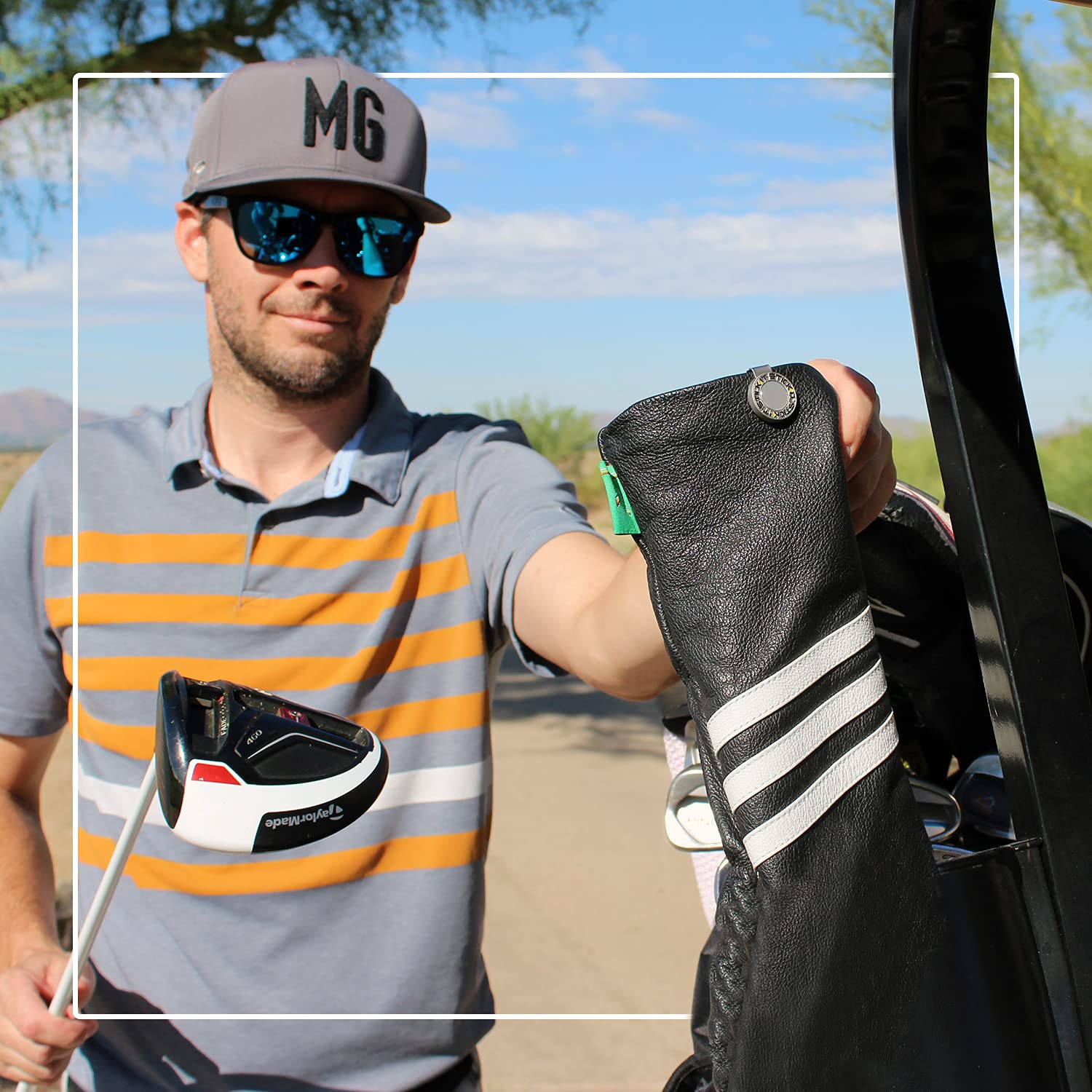 STICKIT Magnetic Golf Clips [2-Pack] Instantly Makes Your Golf Glove, Head Covers, Other Golf Gear & Accessories Magnetic for Convenient Positioning and Quick ’N Easy Use
