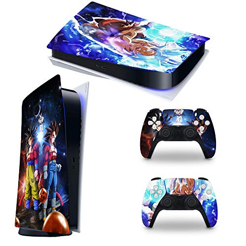 Super Saiyan PS5 Digital Edition Console and Controller Skin Set - Playstation 5 Digital Edition Vinyl