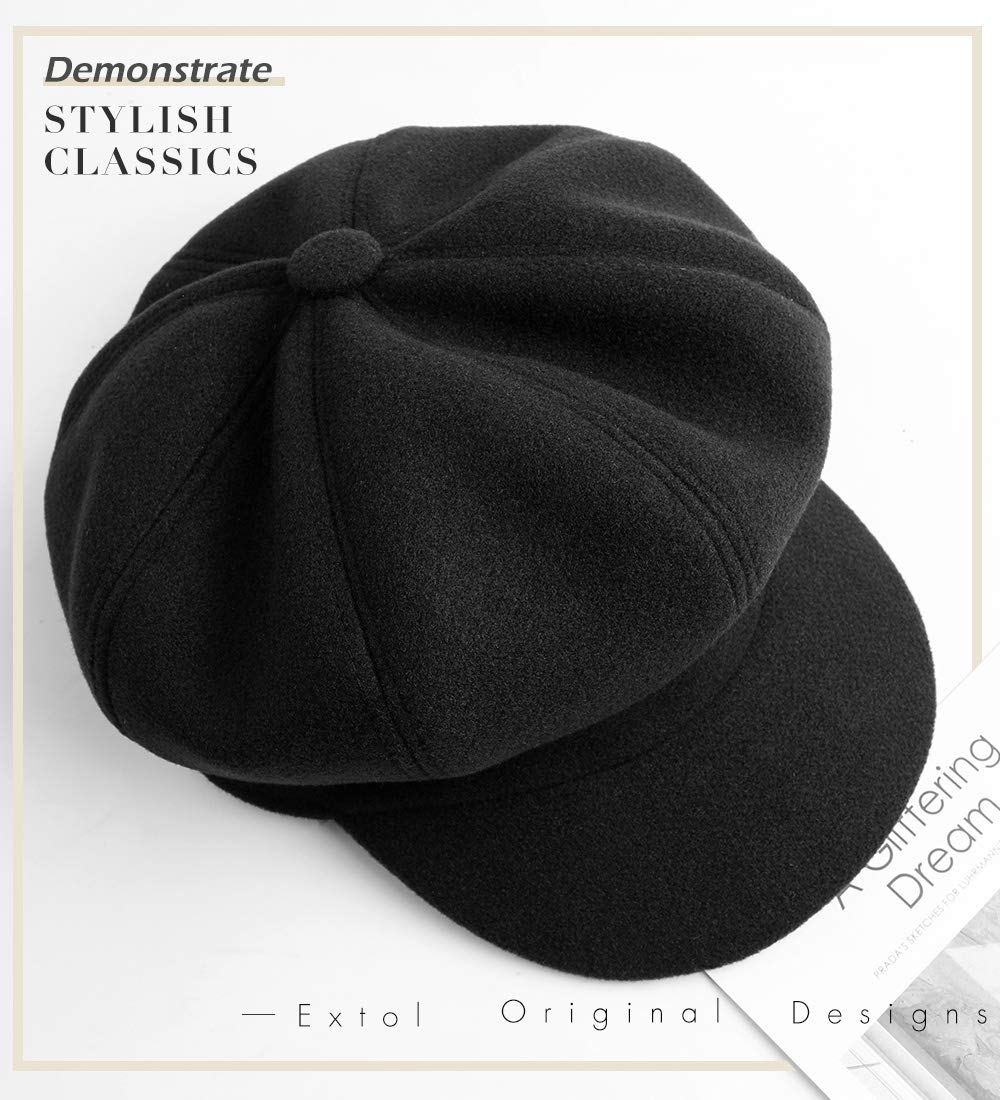 Sumolux Women Beret Cap Newsboy Hat French Wool Classic Autumn Spring Winter Hats