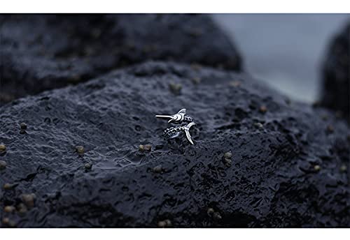 The old Man and the Sea Marlin Fish Ring Retro Copper Inspirational Ring Open Adjustable Ring for Women Men