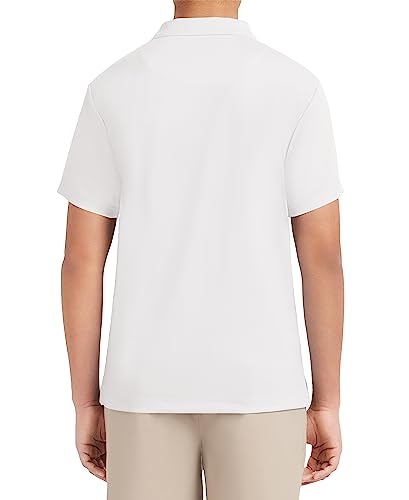Nautica mens Uniform Short Sleeve Performance Polo Shirt, White, X-Large US