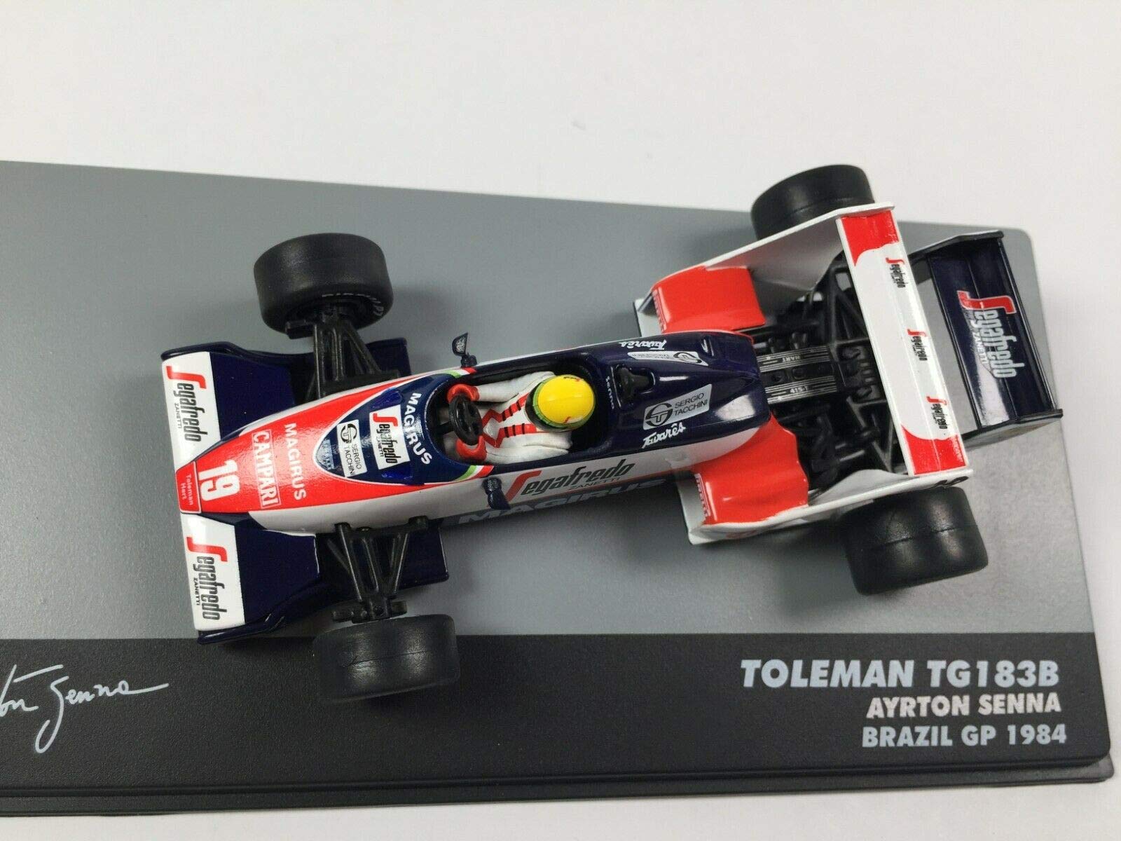 OPO 10 - Car 1/43 F1 TOLEMAN TG183B Ayrton Senna Brazil GP 1984 (717)