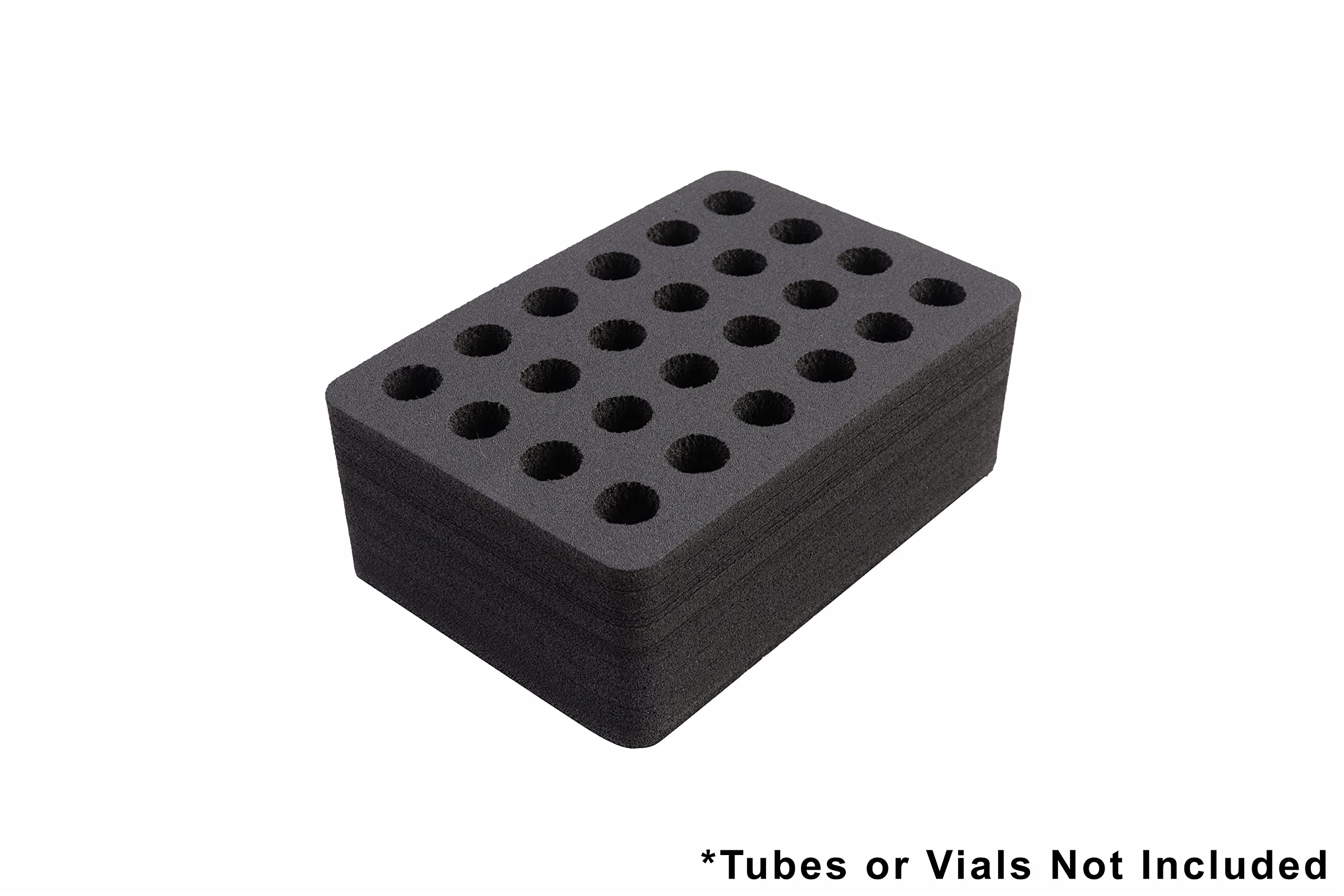 Polar Whale 2 Test Tube Racks Durable Black Foam Storage Holder Organizer Stand Transport Holds 12 Tubes Fits up to 20mm Diameter