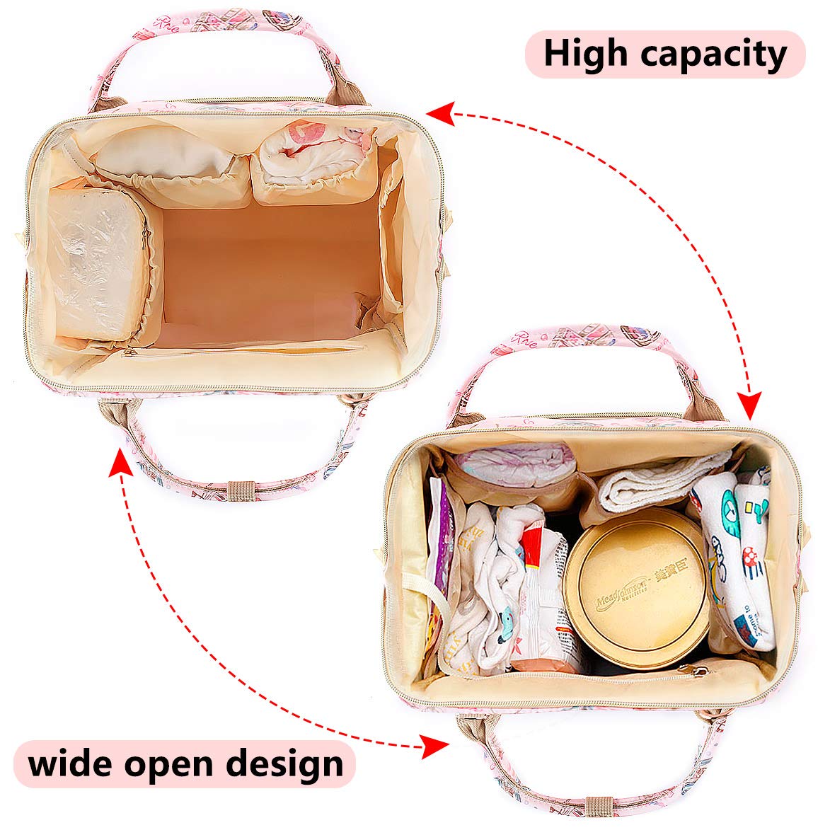Proboths Unicorn Diaper Bag, Large Capacity Diaper Backpack Waterproof Nappy Bag for Baby Care