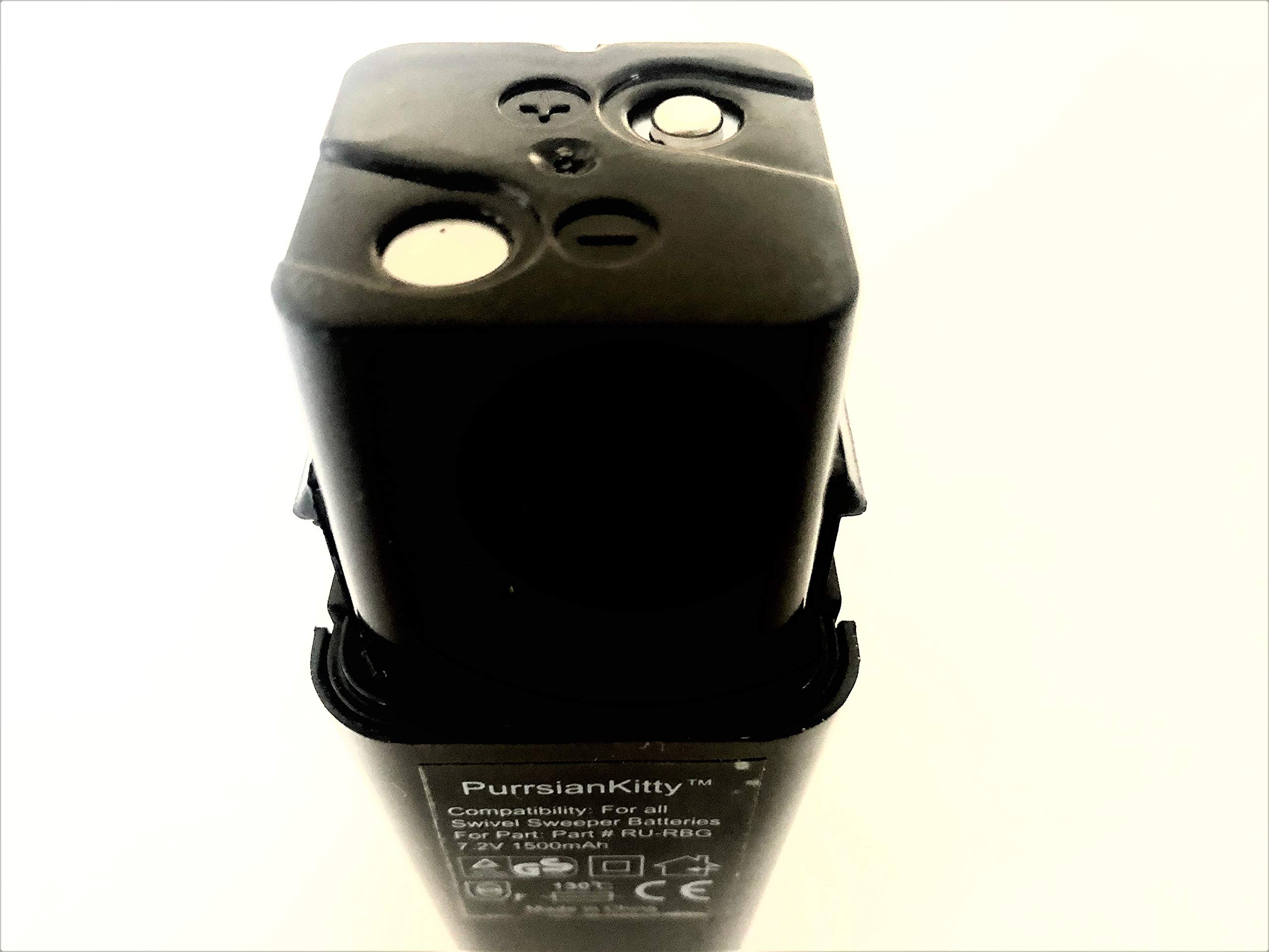 PurrsianKitty Battery Compatible with Swivel Sweeper G1 G2 G3 G6 G8 Max - Compatible with Part # RU-RBG - 7.2V 1500mAh Ni-MH Black