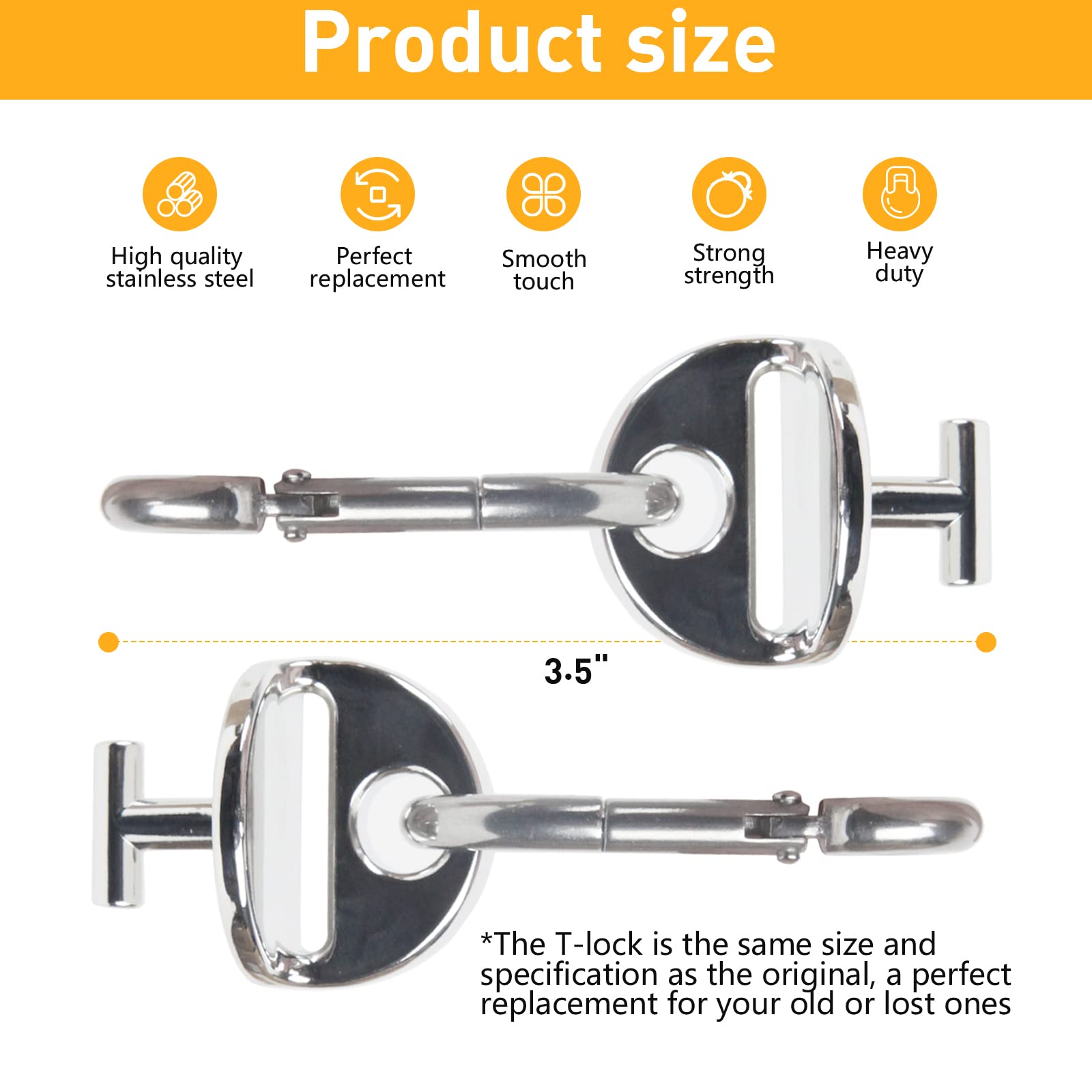 WEIGUZC 1 Pair Stainless Steel Tonal Adapters with Snap Hooks, Tonal Attachments for Attach Tonal Accessory Shelf or Tonal Cable Machine