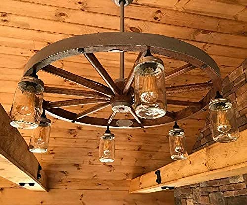 Wide Mouth Mason Jar Lids with Pre drilled Light Socket and Heat Relief Holes - 6pk DIY Jar Chandelier/Pendant/Vanity Lighting by Industrial Rewind