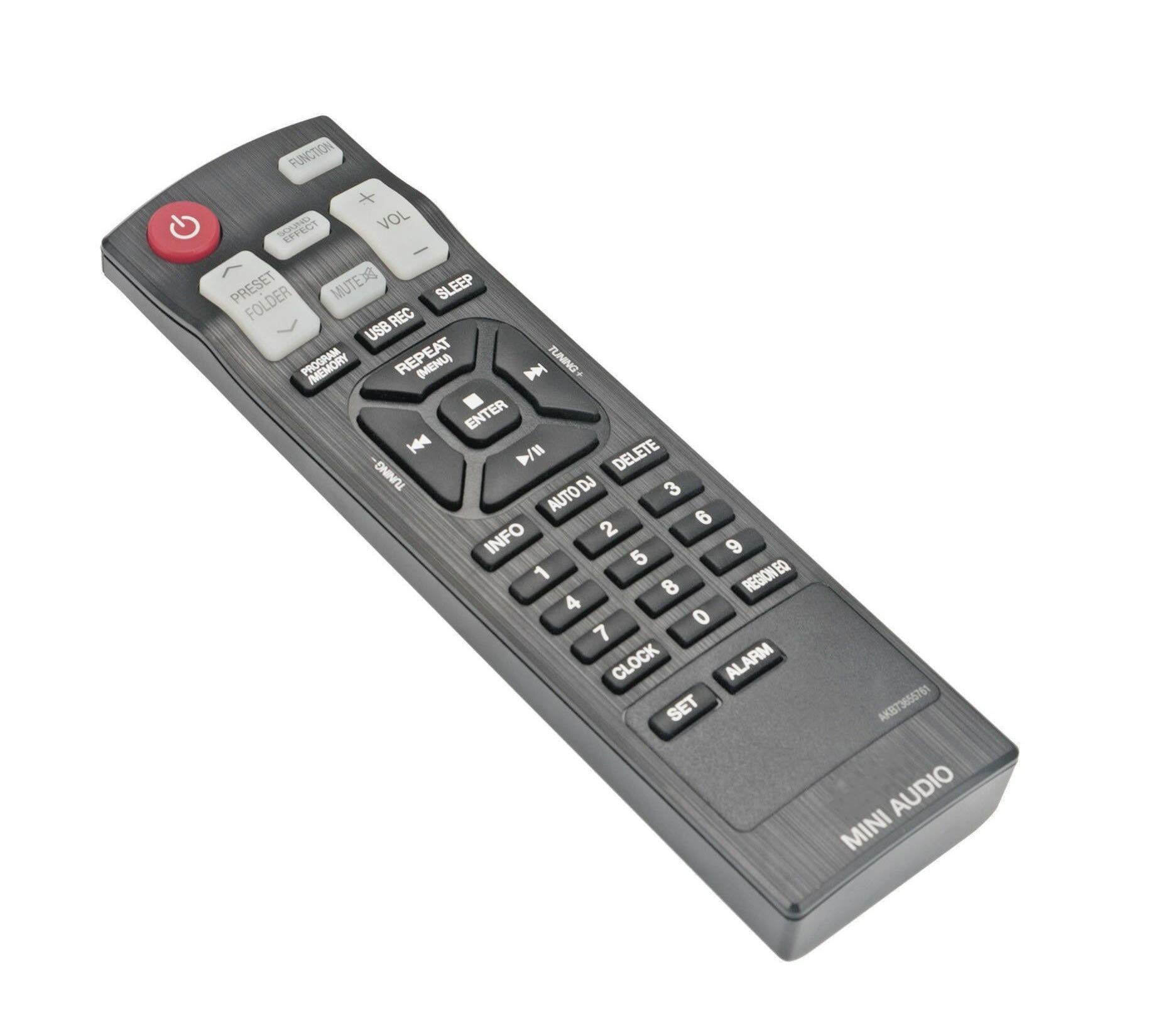 New AKB73655761 Replacement Remote Control fit for LG Mini Hi-Fi System Cms4550w CM4560 CJS45W CJ65 CJS65F CJ45 CJS45F FH6 CJ98 NJ98F CK43 CKD43F CK56 CKS57F Cms4550f