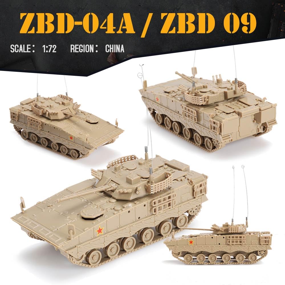 ViiKONDO 1/72 Scale Toy Tank (2 Pcs/Set) DIY Assembly Military Model Building Kit Chinese Snow Leopard VS Tracked Infantry Fighting Vehicle Classic Army Men Collection Gift