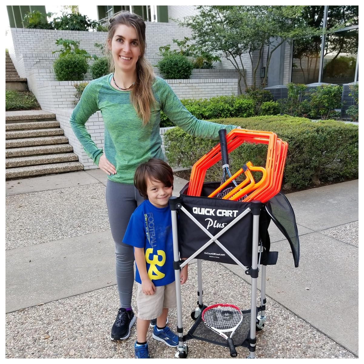 Oncourt Offcourt Quick Cart Plus - Portable Canvas Tennis Ball Cart with Bag