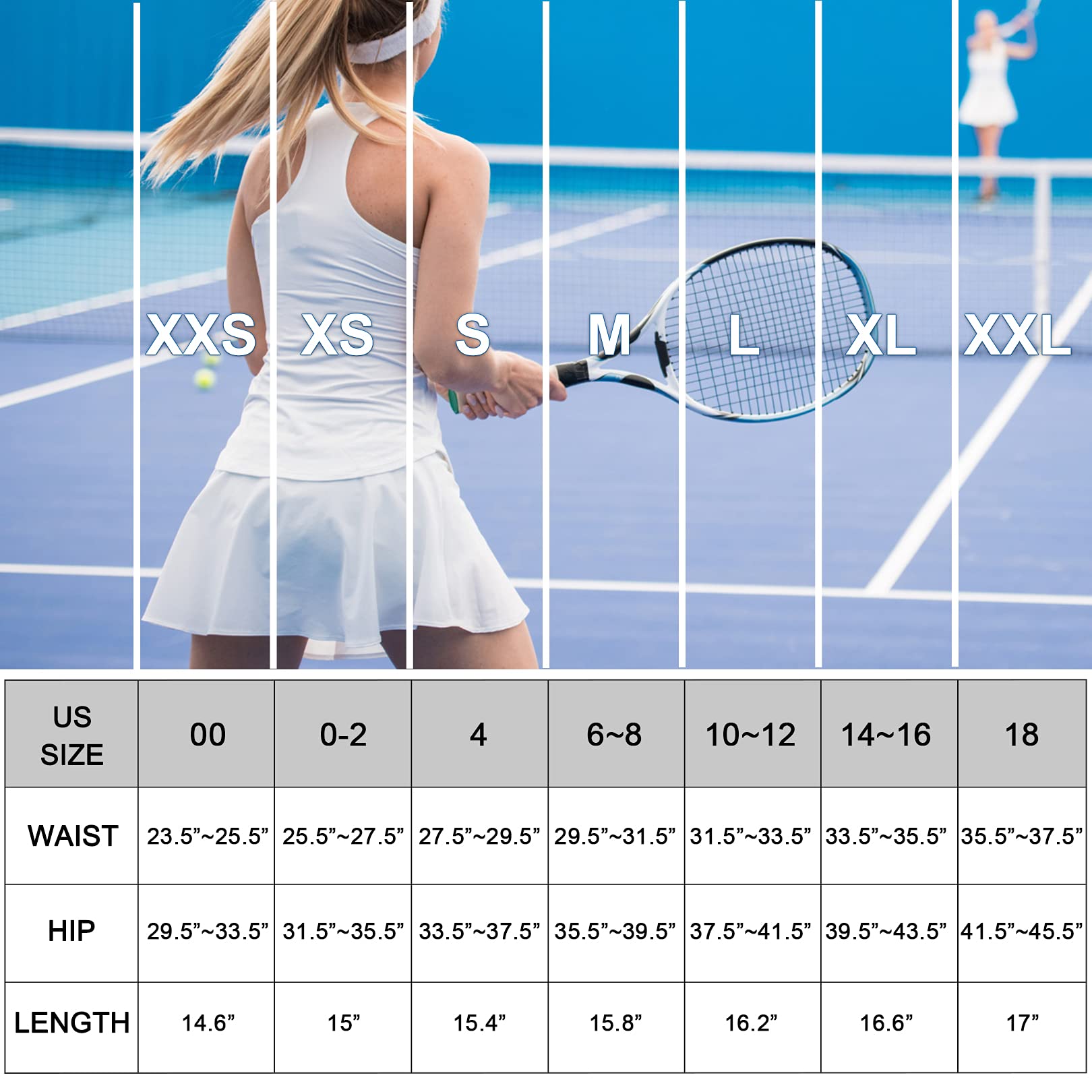 Toumett Tennis skirts for women Active Athletic Skort Lightweight Perfect for Running Training Sports Golf,015,Black,M