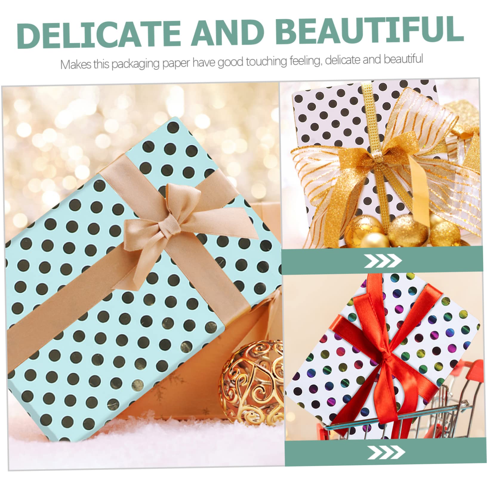 NOLITOY 15 Pcs Wrapping Paper Dot Gift Wrap Paper Gift Diy Packing Paper Gift Wrapping Tissue Paper Gift Packing Paper Crafts Packing Paper Decor Gift Bag Composite Material Wedding