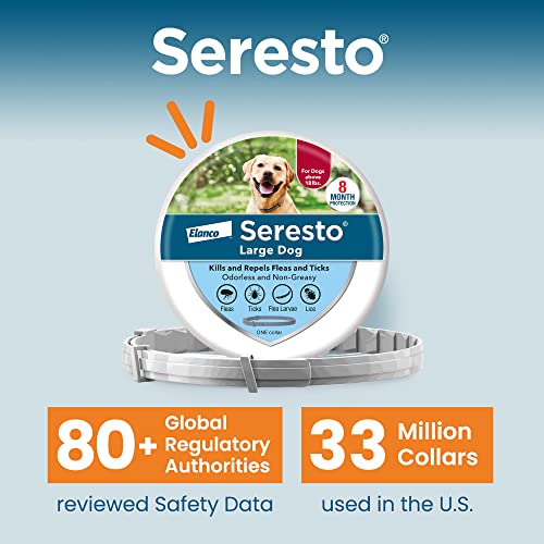 Seresto 8-Month Flea & Tick Prevention Collar for Large Dogs Over 18 lbs Plus FitBark GPS Dog Tracker | Buy Together and Get Free 1-Year GPS Subscription ($255.33 Value)