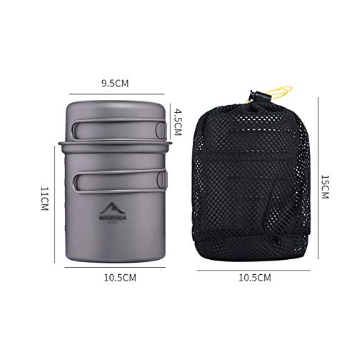 YFDM Camping Cookware Outdoor Cooking Set Pot Hiking Trekking Travel