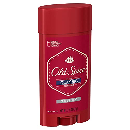 Old Spice Deodorant 3.25 Ounce Classic Original Round Stick (96ml) (3 Pack)