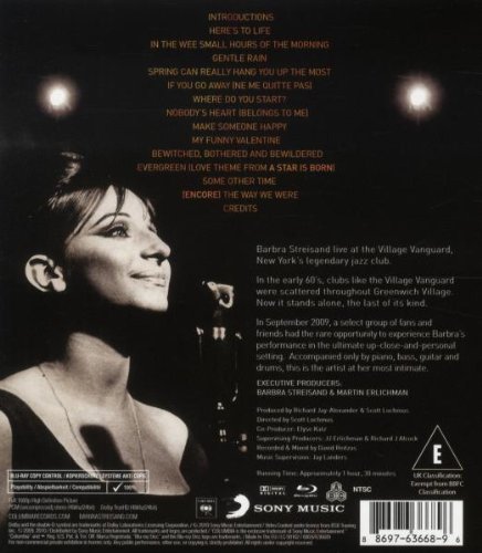 One Night Only Barbra Streisand and Quartet at the Village Vanguard September 26, 2009 [Blu-ray]
