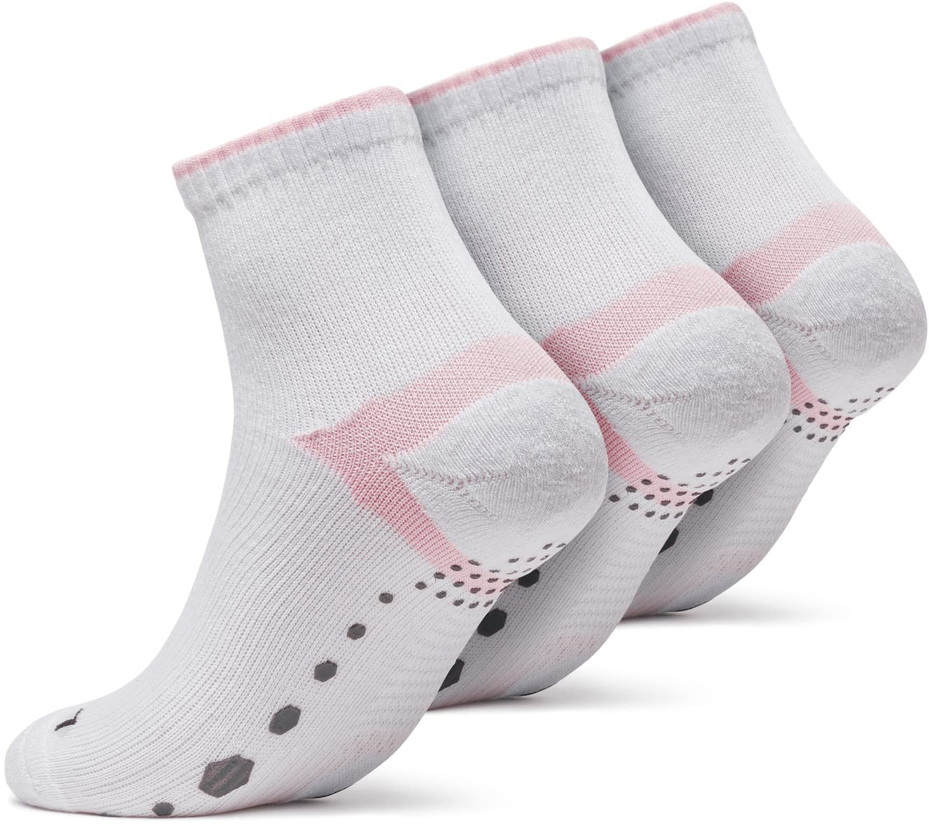 TSLA Men's Athletic Cushioned Comfort No Show/Short Crew Socks, Sport Running Socks with Mesh, No Show 6Pairs Black, Large