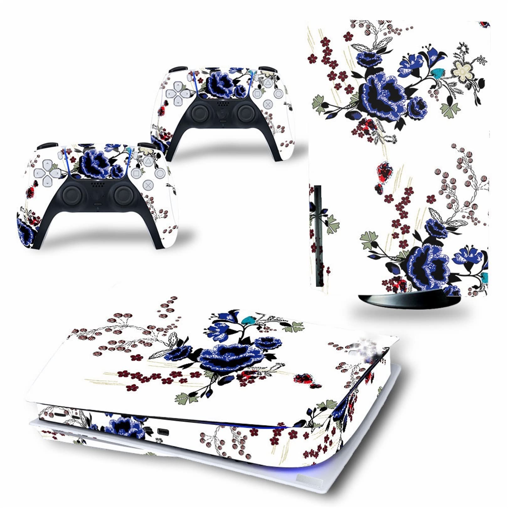 WREXIL LEEWEE for PS5 Skin Disc Edition & Digital Edition Console and Controller Vinyl Cover Skins Wraps Scratch Resistant, Compatible 31101 No Foaming (Size : Disc Version)