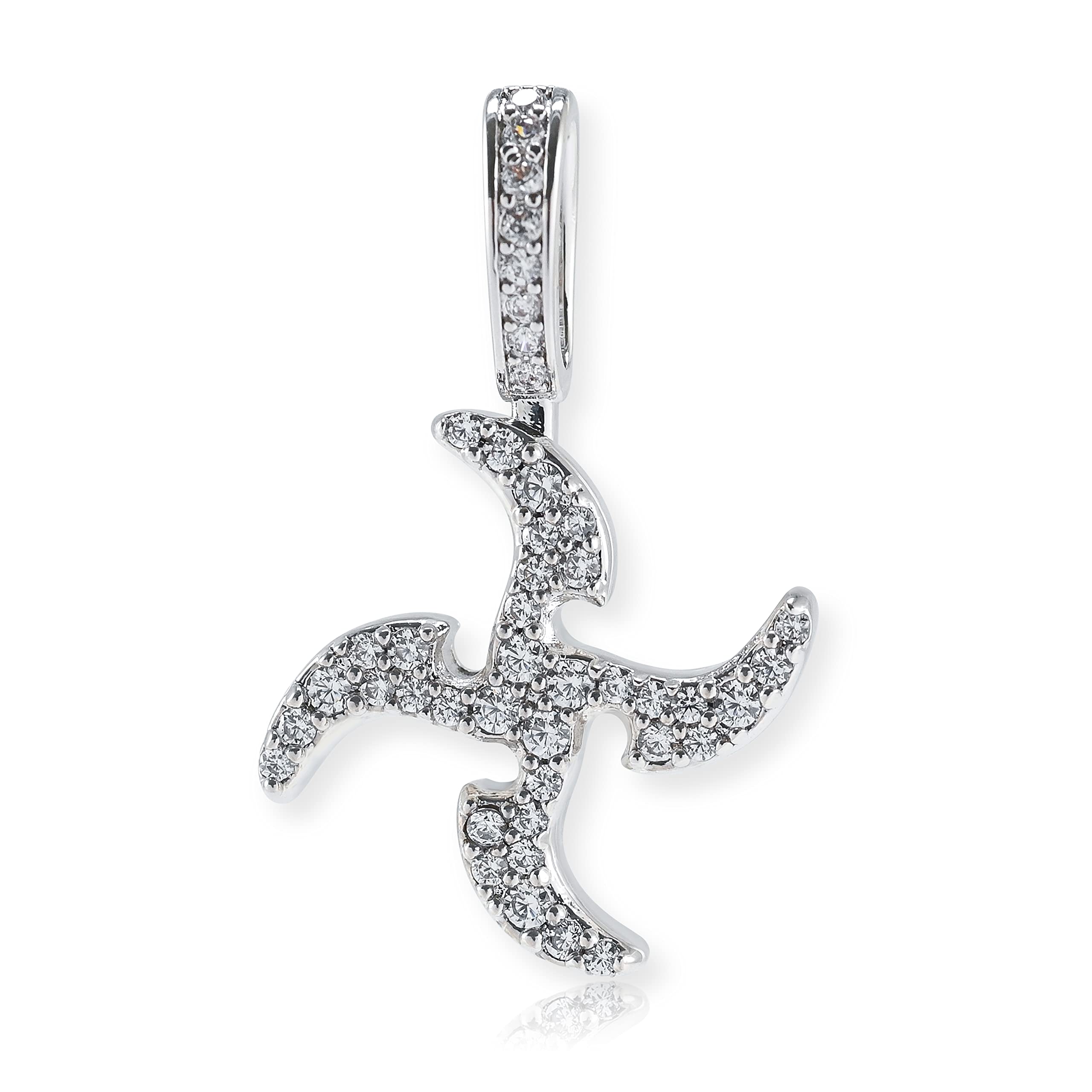 The GLD Shop Micro Ninja Star Pendant - White Gold