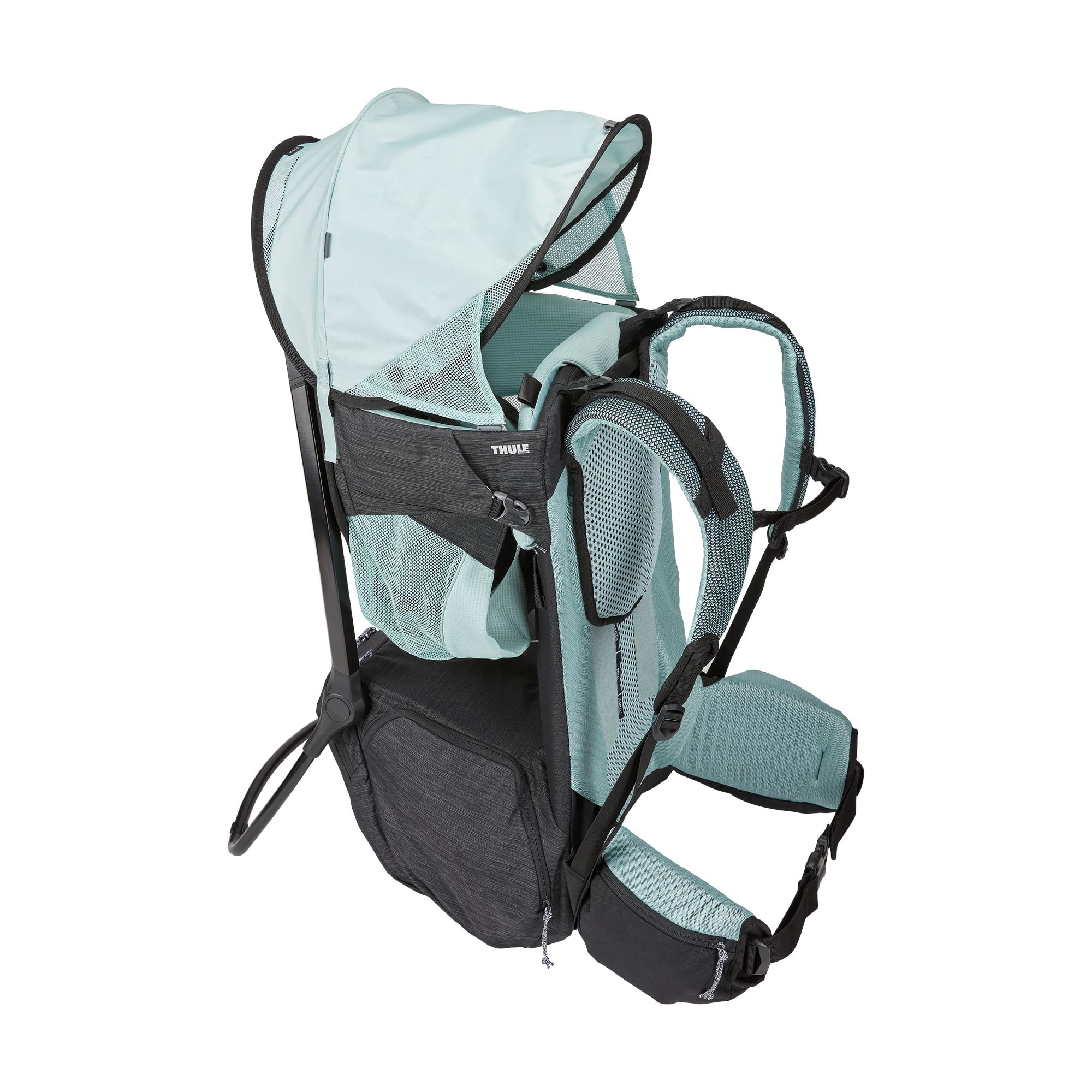 Thule Sapling Child Carrier Backpack - Machine Washable Seat - Self-Standing Frame - Adjustable Padded Straps for Parents - Ergonomic seat with Under-Leg Support for Child - UPF 50 Sunshade