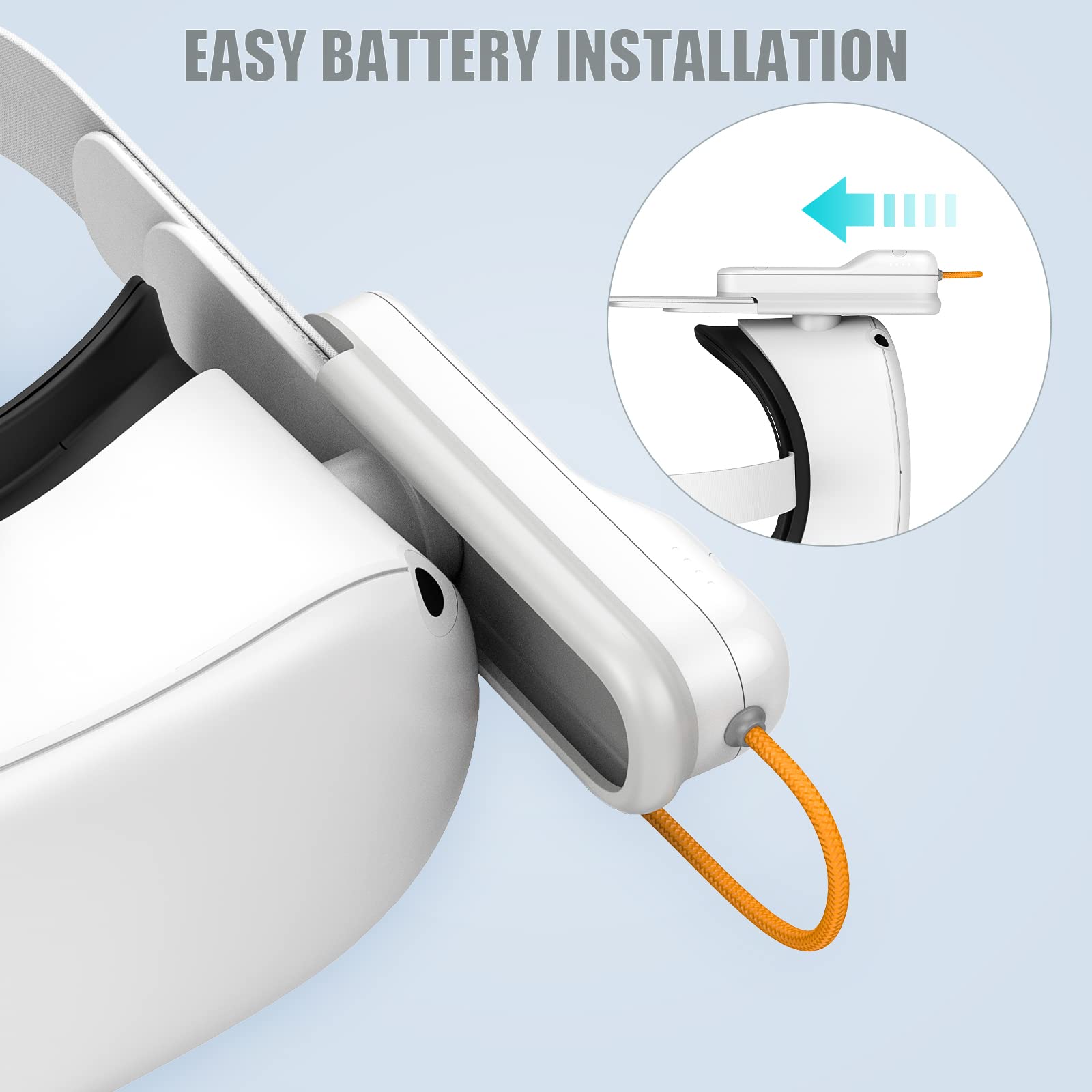 TAACOO Battery Pack for Quest 2 | Accessories for Quest 2 Headset, Lightweight and Portable VR Extended Power Compatible with Quest 2 Original Strap and Elite Strap