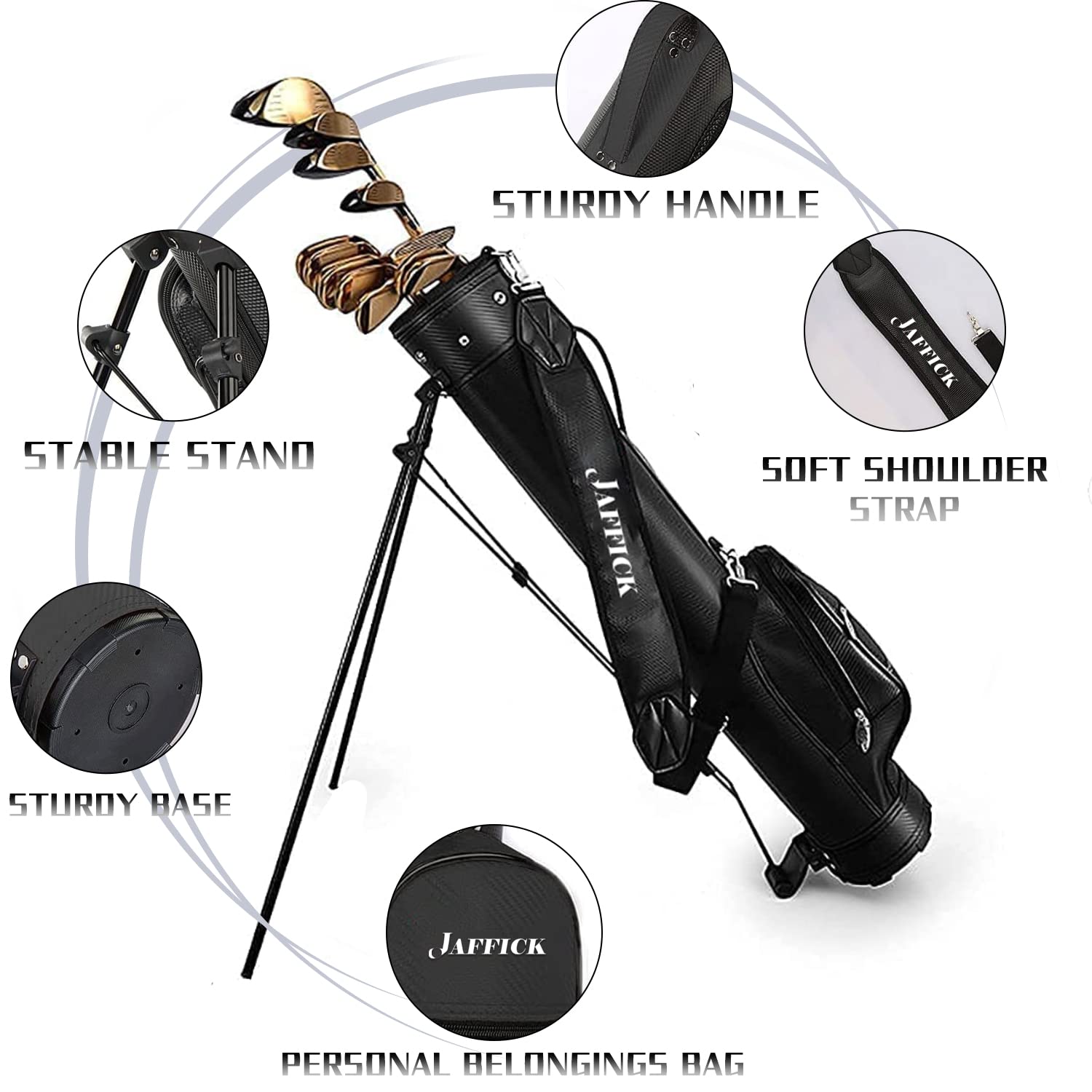 Pitch Golf Bag Golf Club Bags for Men Lightweight Golf Stand Bag Easy to Carry & Durable