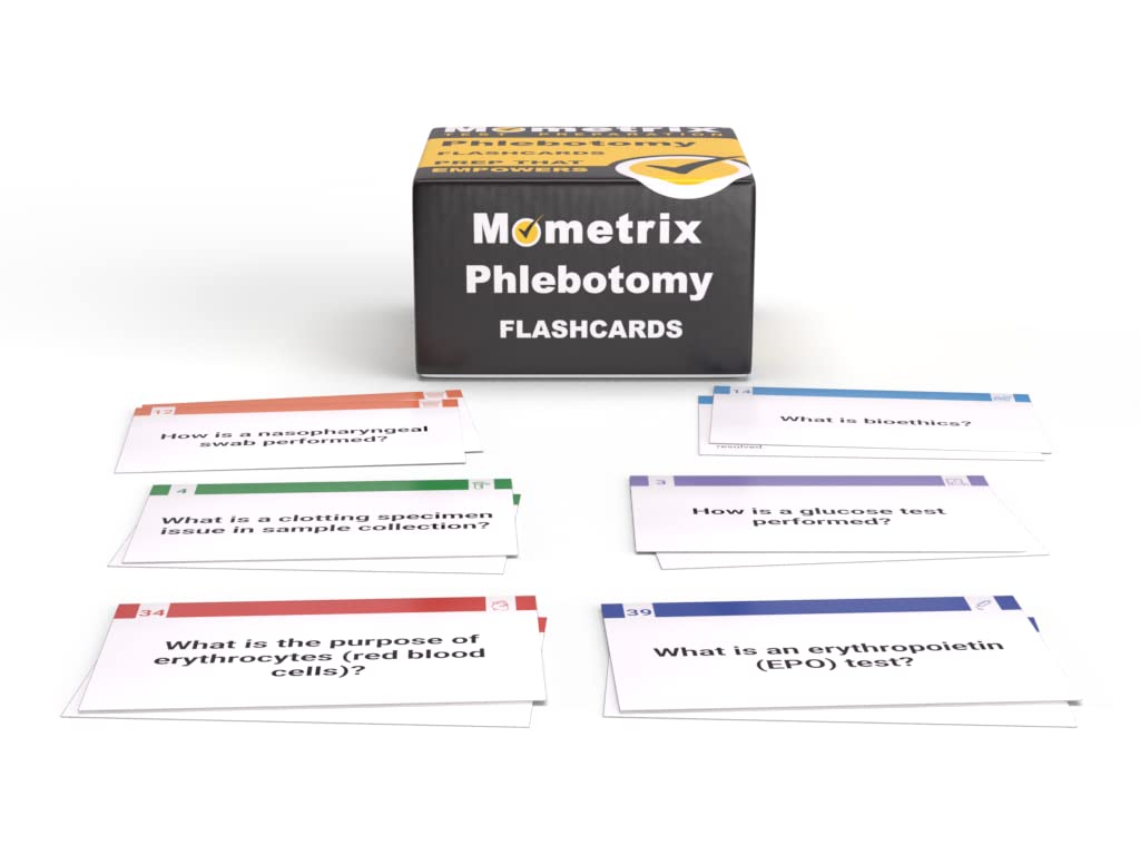 Phlebotomy Study Cards 2023-2024: Phlebotomy Exam Review and Training with Practice Test Questions [Full Color Cards]