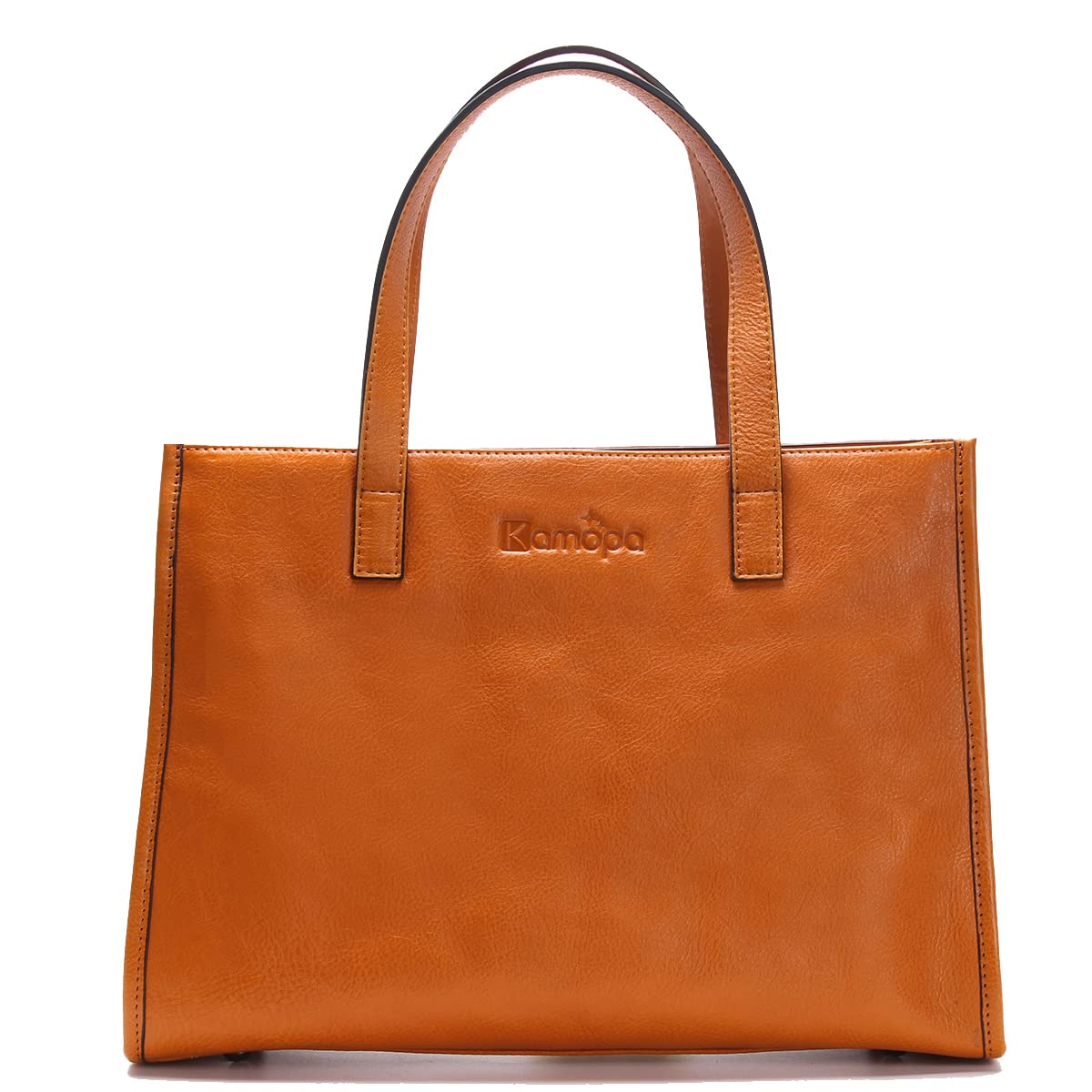 Women's Leather Handbags Shoulder Tote Organizer Top Handles Crossbody Bag Satchel Designer Purse (Brown)