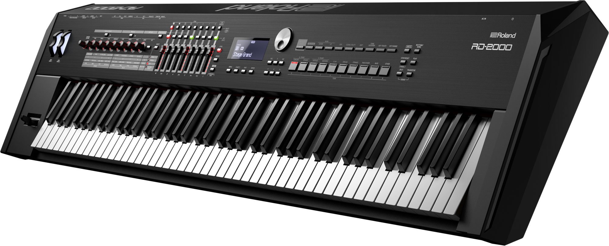 Roland RD-2000 Premium 88-key Digital Stage Piano,Black and Roland KC-L Large Keyboard Cover