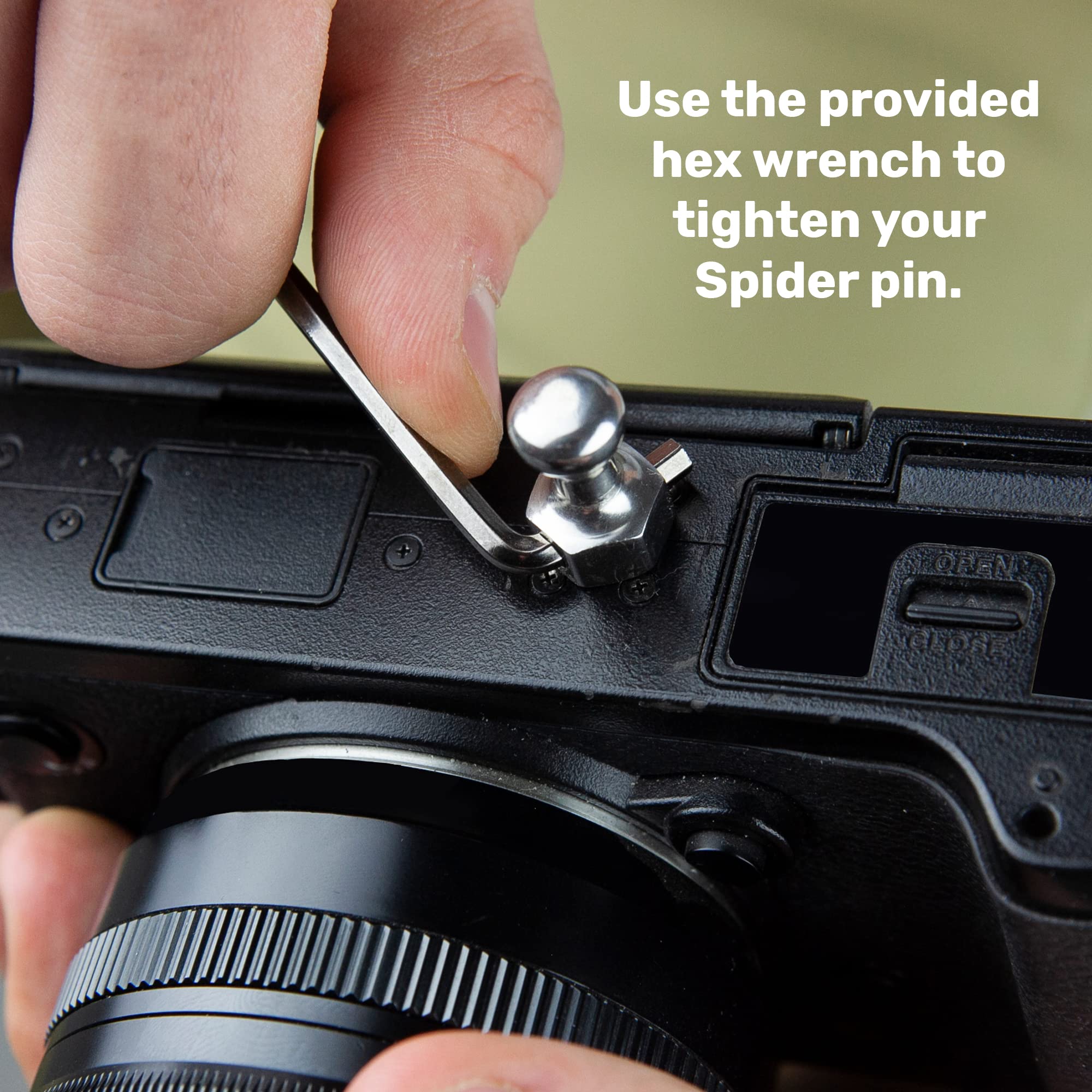 Spider Holster - BlackWidow Camera Holster + Pin - Self Locking Holster for Carrying a Light Weight Camera from Any Belt!