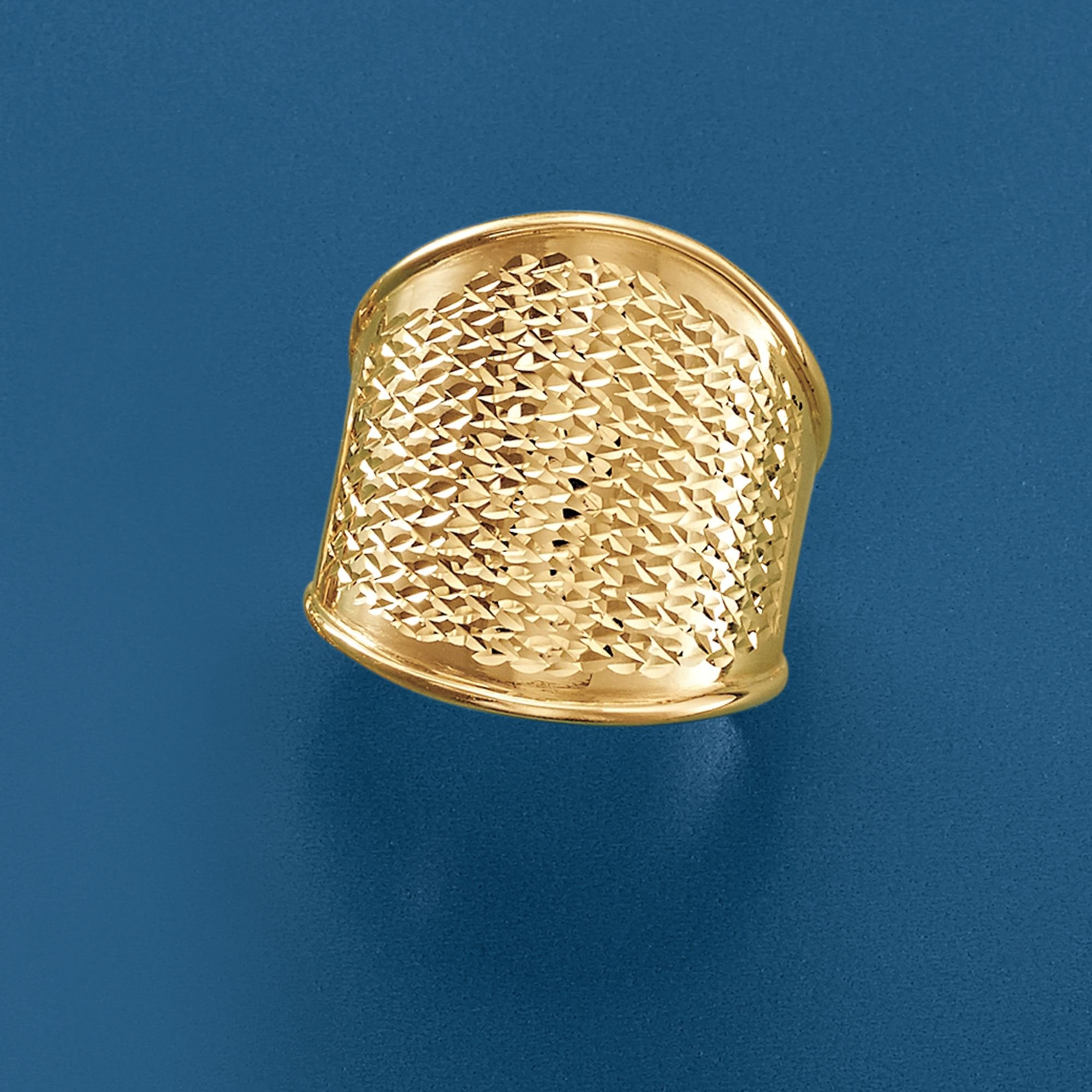 Ross-Simons Italian 14kt Yellow Gold Wide Ring. Size 10