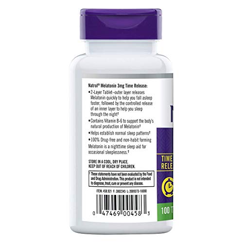Natrol - Melatonin (Sleep Aid), 3 mg, 60 tablets