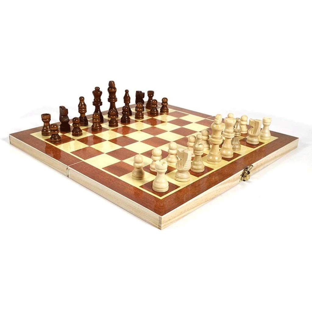 WENLII Upgraded Magnetic Chess Set, Chess Board Game Set, Including Adult Handmade Chess Pieces and Storage Slots (Size : 40 * 40cm)