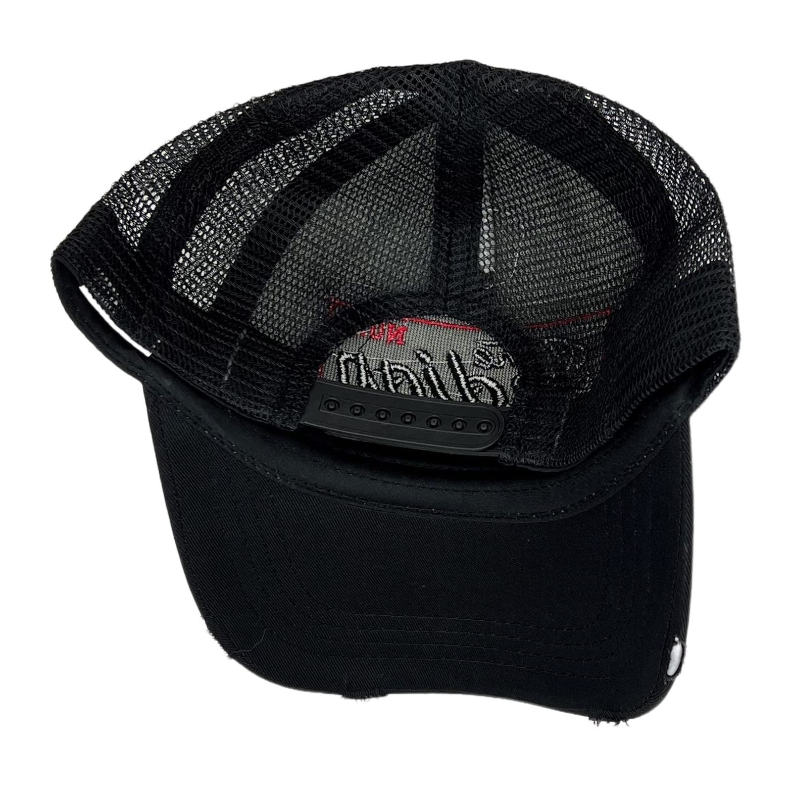 The Indian Skeleton Dink Cotton Baseball Mesh Cap, Distressed Vintage Dad Hat Adjustable Snapback Trucker Hats for Men Women Black