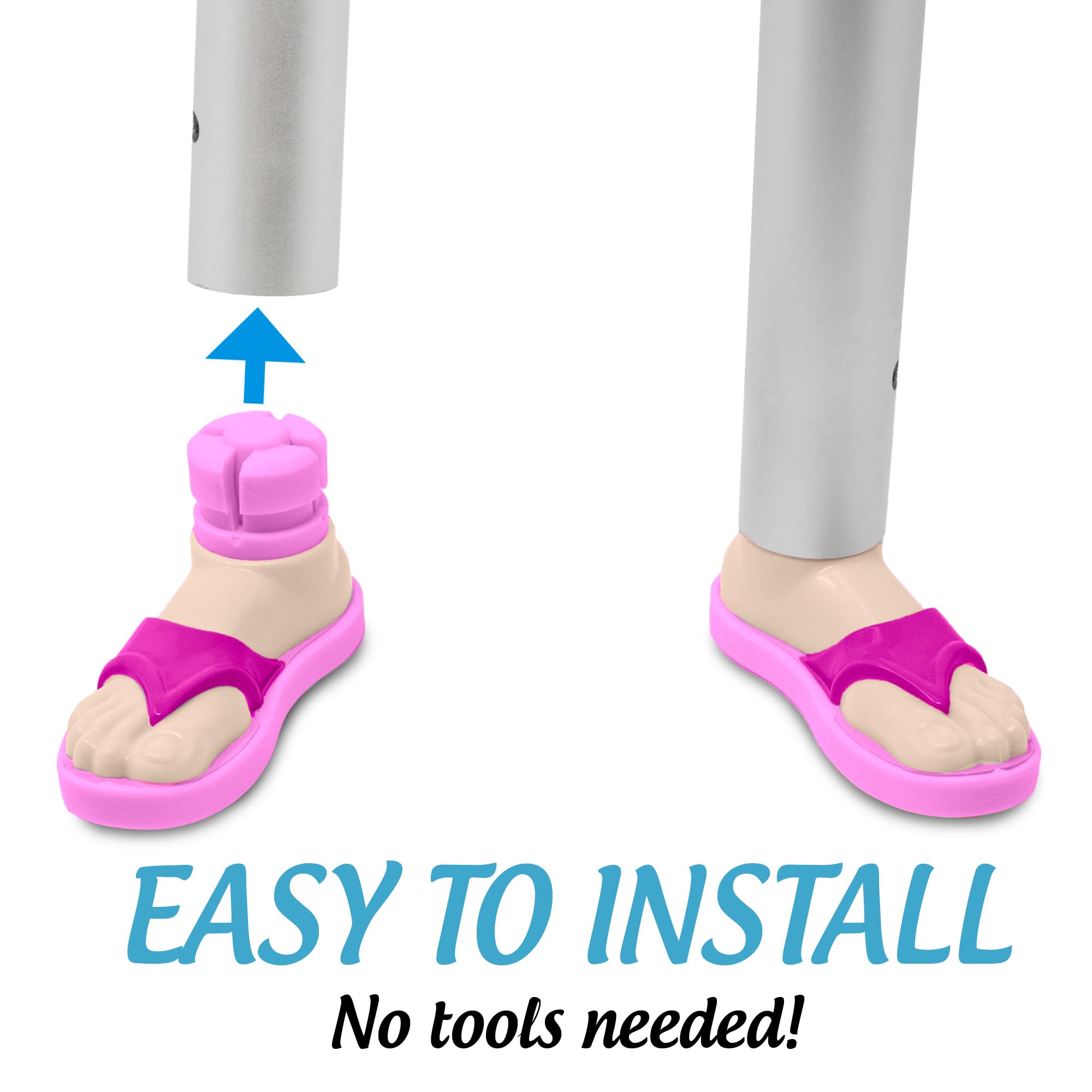 NEW Beach Sandal Walker Ski Glides for 1" Walker Tubes - 1 Pair (Orchid)