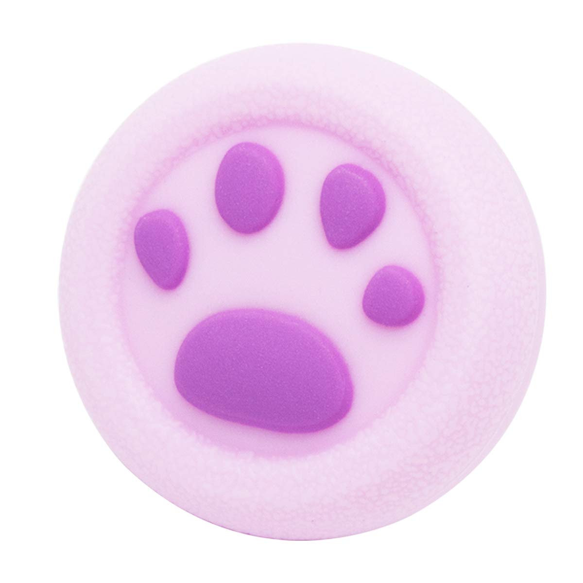 Playrealm Soft Rubber Silicone 3D Texture Thumb Grip Cover x 4 for PS5, PS4, Xbox Series X/S, Xbox One, Switch PRO Controller(Cat Paw Coral Purple)