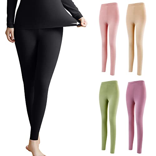 Thermal Tops for Women Long Sleeve Fleece Lined Built-in Bra Padded V Neck Underwear Slim Fit Warm Base Layer Shirts