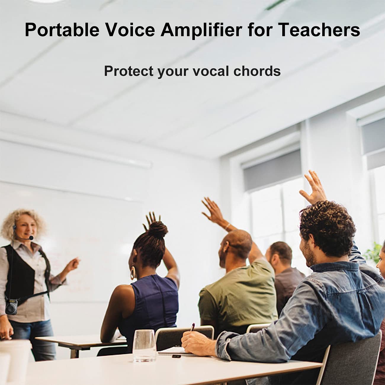 Recbot Voice Amplifier for Teachers with Microphone Headset, LED Display 2000mAh Rechargeable 15W Bluetooth Mini Portable Voice Amplifier Speaker for Teachers, Tour Guide, Coaches, Meeting