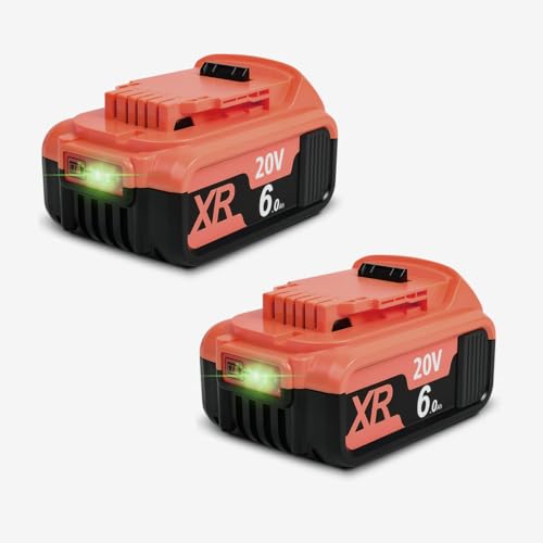POWTREE Upgraded 7.0Ah 2Pack DCB206 Replacement Battery Compatible with Dewalt 20V Max XR DCB206 DCB204 DCB207 DCB200-2 DCB180 DCD985B DCB200, 20Volt Max Tools DCD/DCF/DCG Series