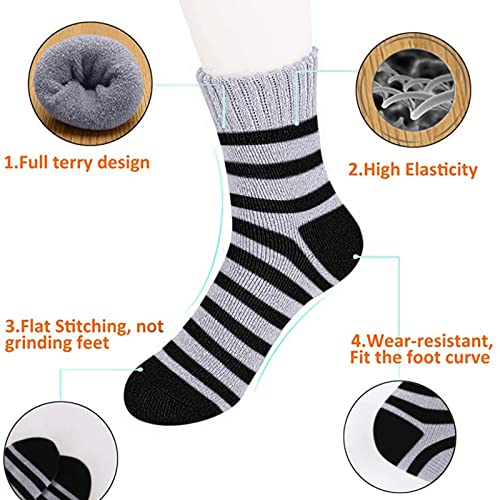 Women's Plush Comfort Toe Seam No Show Socks, 6-Pair Pack No Shoe Socks Compression Socks for Women 30-40 Mmhg Knee High