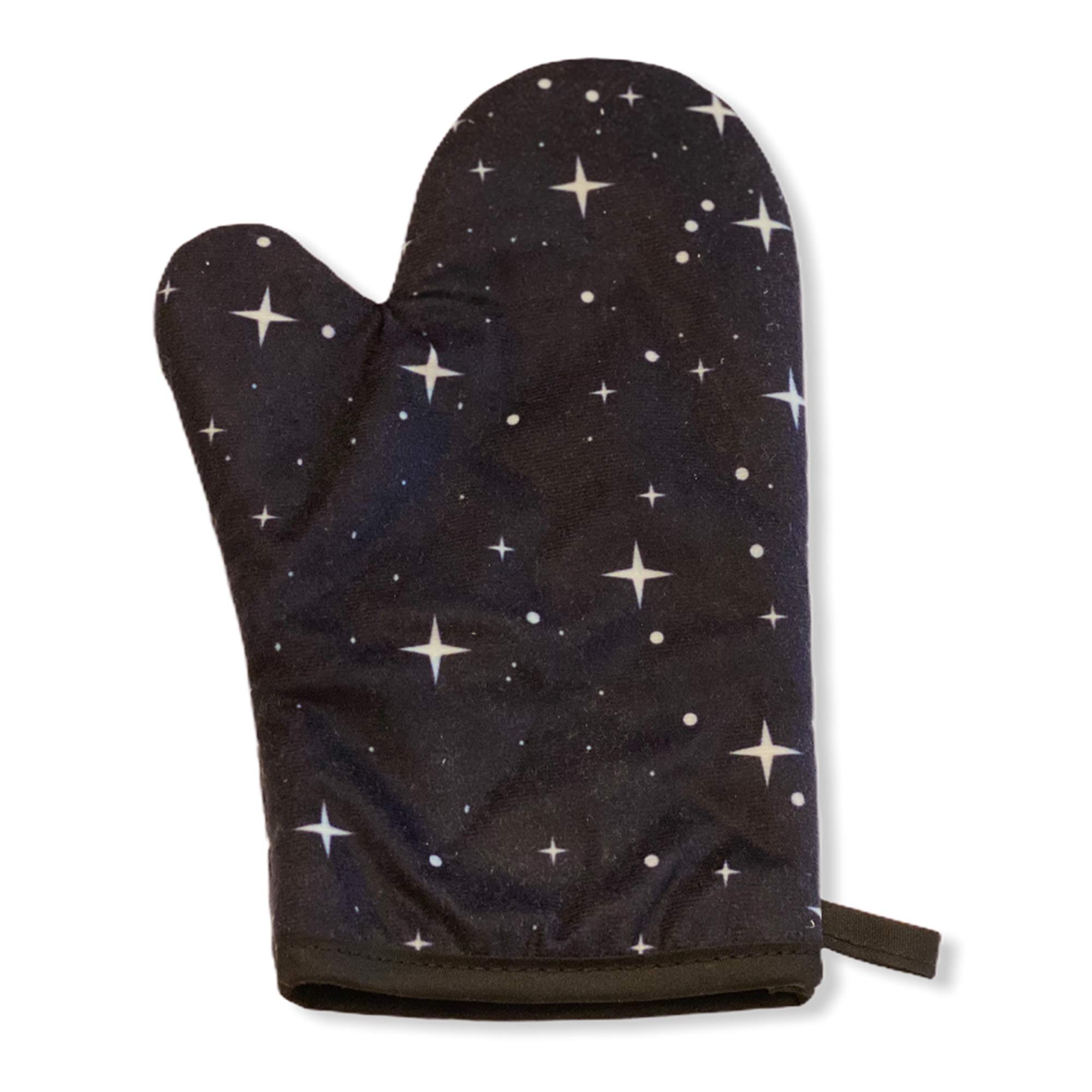 Space Hand Oven Mitt Funny Live Long Alien Sign Kitchen Accessories Funny Graphic Kitchenwear Movie Funny Nerd Novelty Cookware Black Oven Mitt