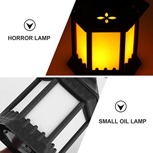OSALADI Halloween Lantern Flickering LED Candles Lantern Lamp Table Centerpiece Home Garden Decoration for Halloween Party Supplies