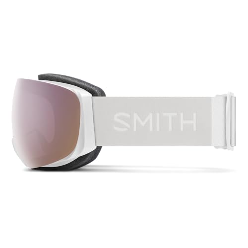 SMITH I/O MAG S Goggles with ChromaPop Lens for Women β Performance Snowsports Goggles with Easy Lens Change Technology for Skiing & Snowboarding β White Vapor + Everyday Rose Gold Mirror Lens