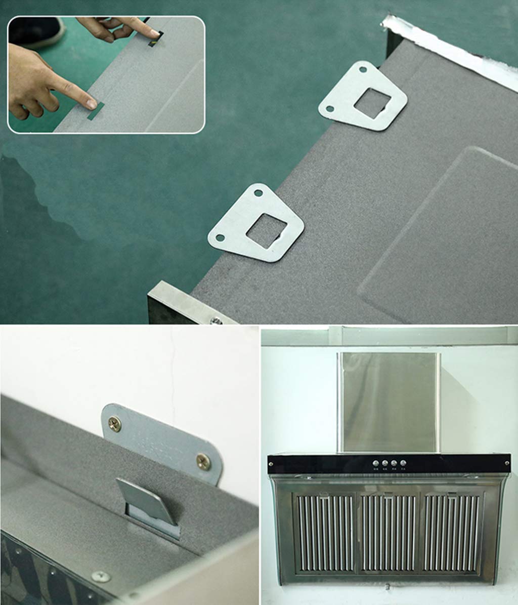 mkki Wall Mount Range Hood Hook Hanger Plate,Universal Metal Wall Mount Iron Hook Hanger Plate Connector for Range Hood (A)