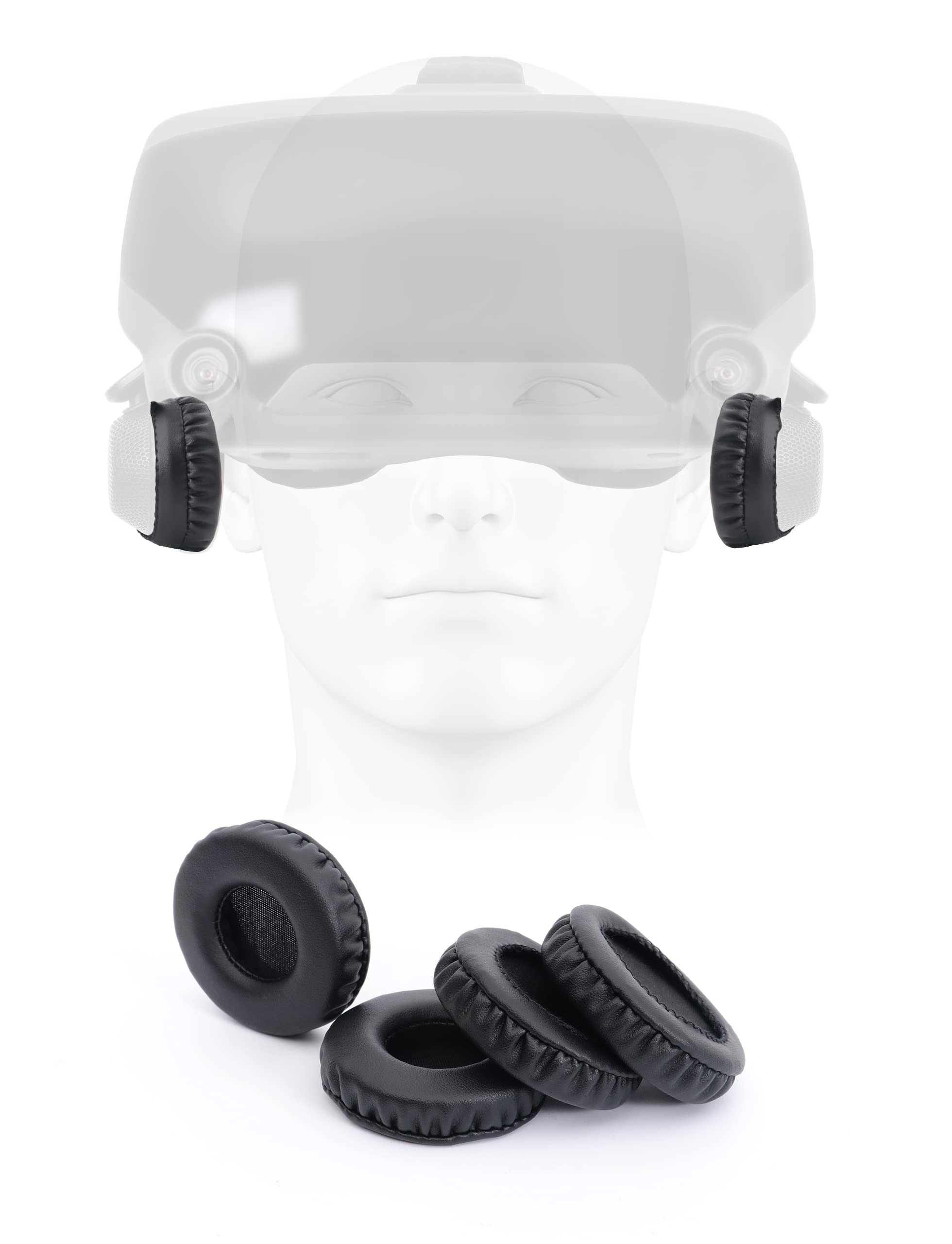 WYWY.Wide PU Leather Earmuffs Compatible with Valve Index VR Headset Speaker Earmuffs Protective Cover VR Earphone Cover