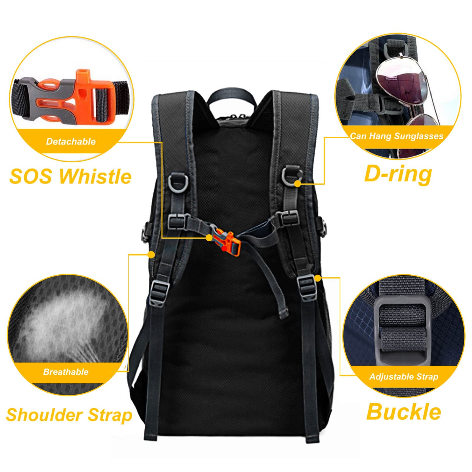 SMITH SURSEE 35L Lightweight Packable Backpack Waterproof Travel Camping Hiking Outdoor Sports Backpack Daypack